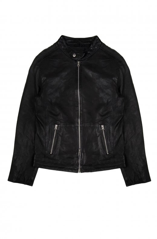 Human Scales - George Leather Jacket Black - MENS