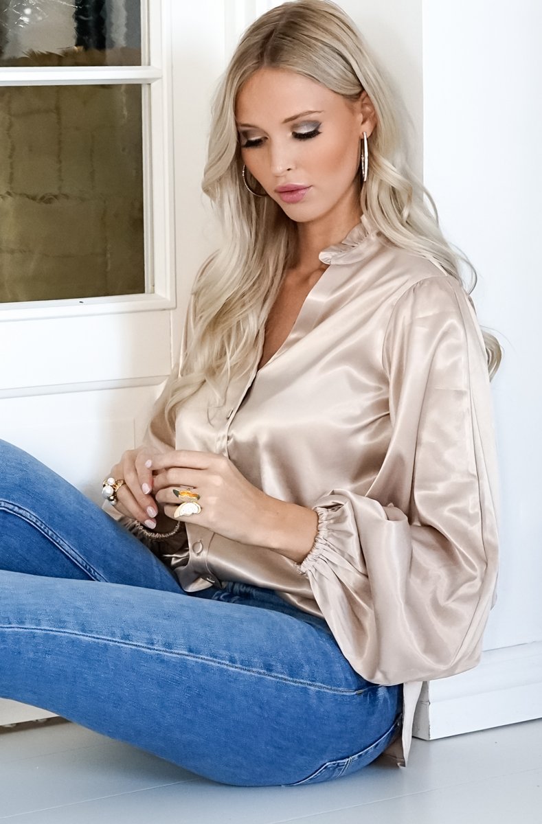 Blond Hour - Aurora Blouse - Champagne - CLOTHES - WOMEN