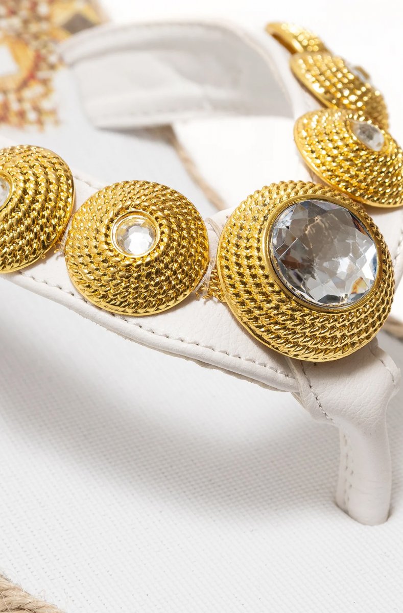 L.A. Water - White Mosaic Rope Wedge - SHOES - WOMEN