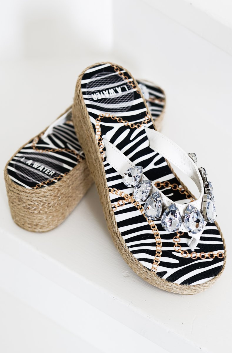 L.A. Water - Rope Wedge Jungle White - SHOES - WOMEN