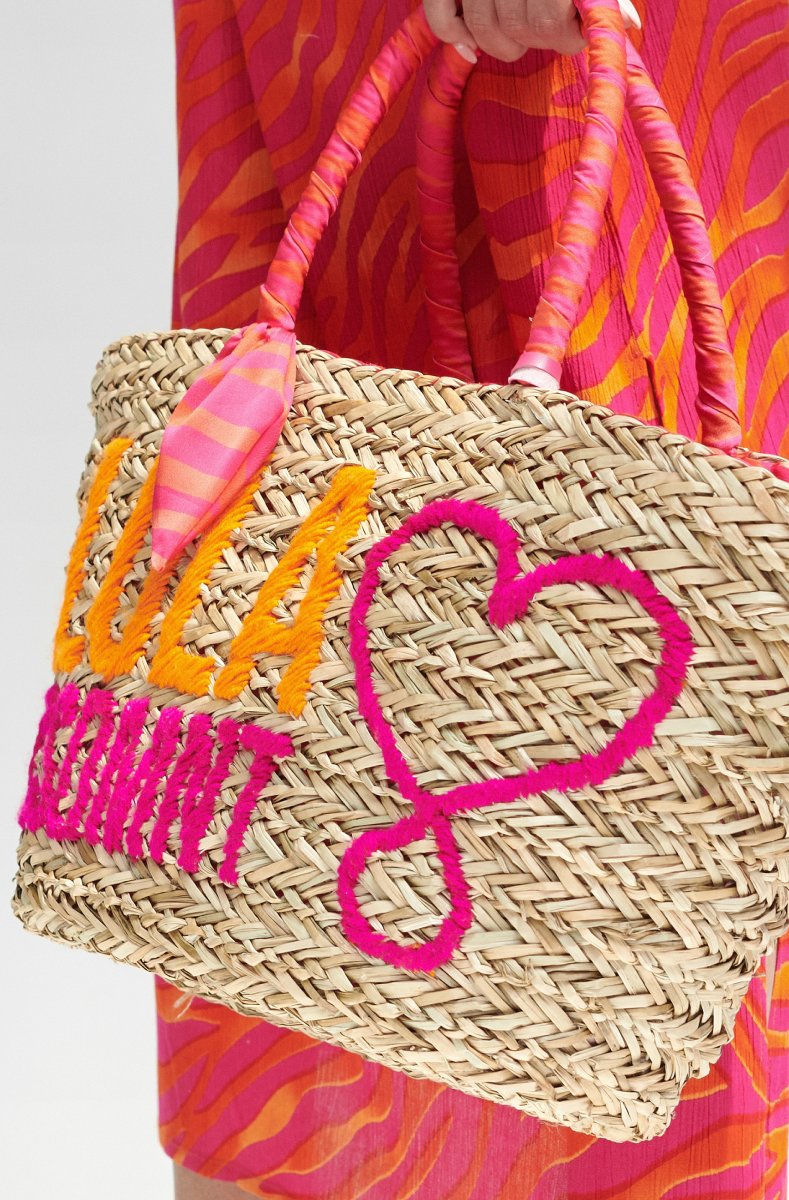 Lola Casademunt - 22320001 - Beach Bag Logo Orange Cerise