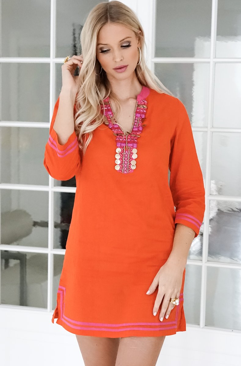 Lola Casademunt - 22366020 - Kaftan Orange Cerise