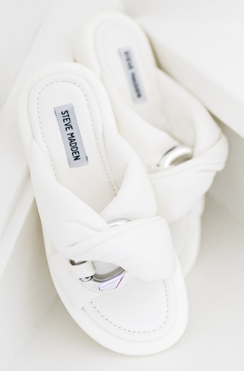 Steve Madden - Crispy Sandals White - SHOES - WOMEN